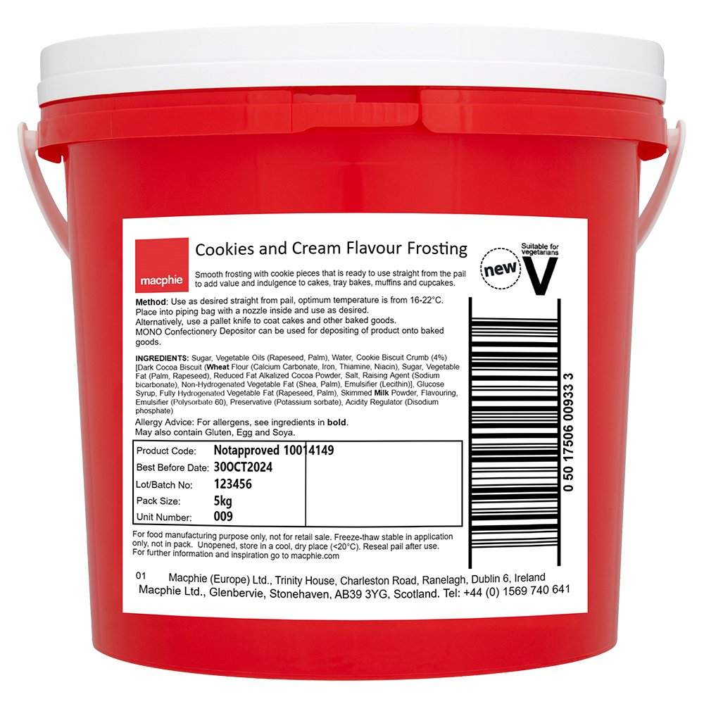 Macphie | Cookies & Cream l Frosting | 5kg – BFP